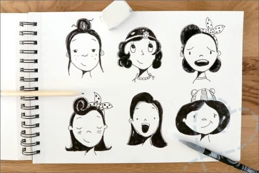 Tekenen: Cartoon meisjes tekenen #1, de basis & variaties - Nobody ELSe