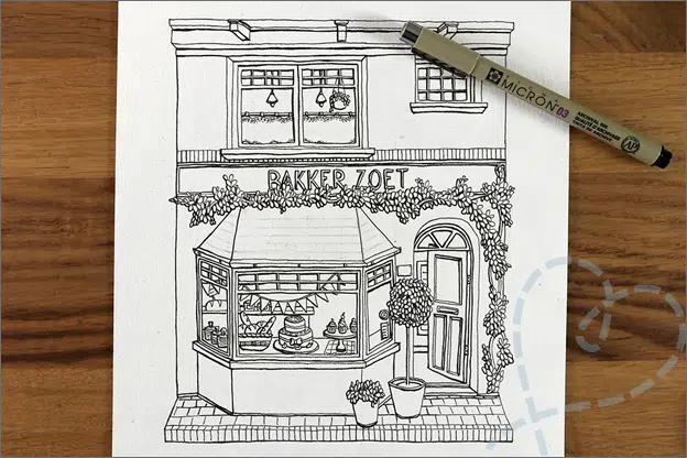 Tekenen: Mijn eigen bakkerij tekenen, incl. uitleg - Nobody ELSe