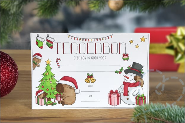 Gratis printable: Tegoedbon voor kerst - Nobody ELSe